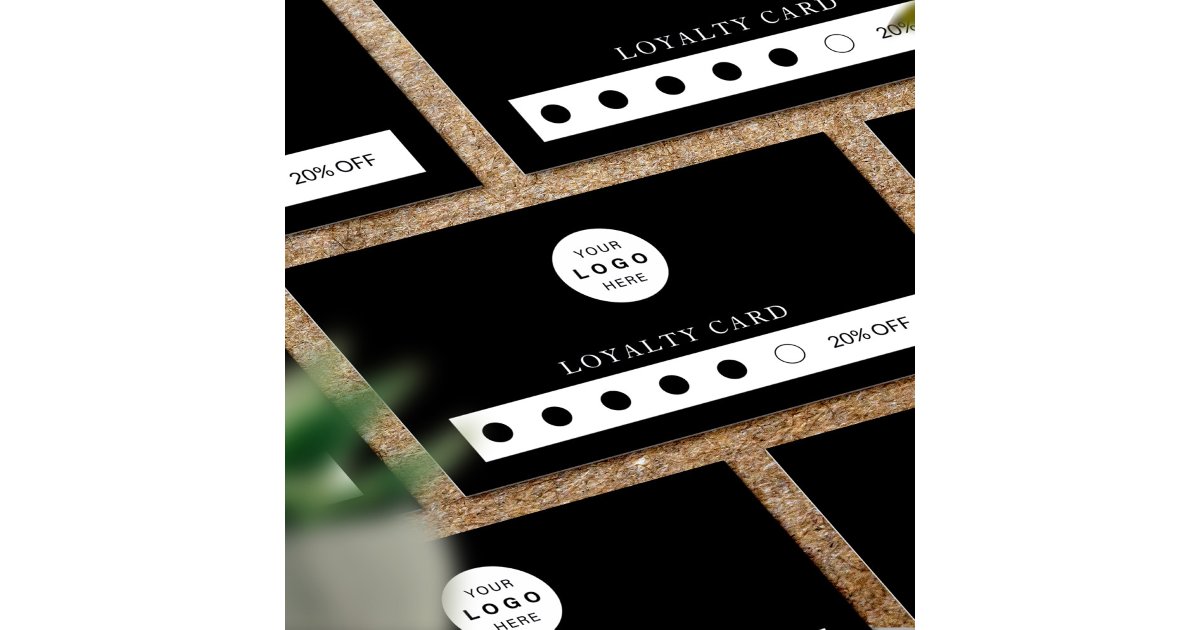 Business logo professional company punch loyalty card | Zazzle