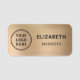 Business Logo Professional Gold Name Tag | Zazzle