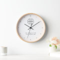 Business Logo | Professional Modern Minimal White Clock | Zazzle