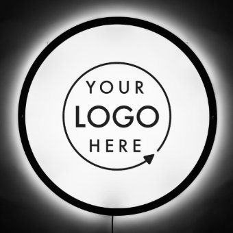 Business Logo Professional Promotional Modern LED Sign | Zazzle