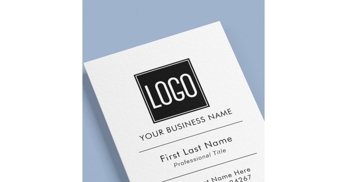Business Logo | Professional Simple Business Card | Zazzle