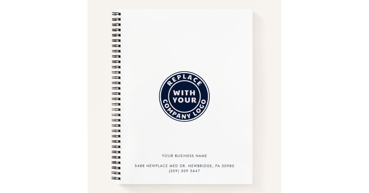 Business Logo Promotional Company Employees Notebook | Zazzle