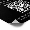 Business Logo QR Code Black Poster | Zazzle