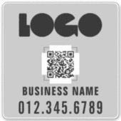 Business Logo & QR Code Car Window Vinyl Bumper St Sticker | Zazzle