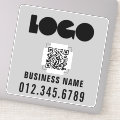 Business Logo & QR Code Car Window Vinyl Bumper St Sticker | Zazzle