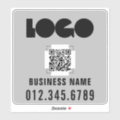 Business Logo & QR Code Car Window Vinyl Bumper St Sticker | Zazzle