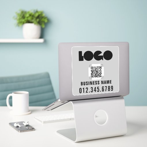 Business Logo & QR Code Car Window Vinyl Bumper St Sticker | Zazzle