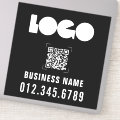 Business Logo & QR Code Car Window Vinyl Bumper Sticker | Zazzle
