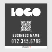 Business Logo & QR Code Car Window Vinyl Bumper Sticker | Zazzle