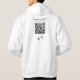 Business logo QR code Company brand swag Men White Hoodie | Zazzle