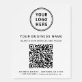 Business Logo QR Code Foam Board Sign | Zazzle