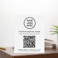 Business Logo QR Code Foam Board Sign | Zazzle