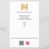 Business logo qr code instagram custom text flyer | Zazzle