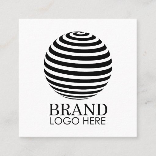 Business Logo QR Code Modern Minimalist White Calling Card | Zazzle