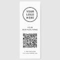 Business Logo QR Code Promotional Bookmarks | Zazzle