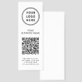 Business Logo QR Code Promotional Bookmarks | Zazzle