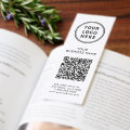 Business Logo QR Code Promotional Bookmarks | Zazzle