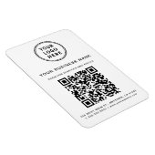 Business Logo QR Code Promotional Magnet | Zazzle