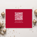 Business Logo QR Code Red Christmas Holiday Card | Zazzle