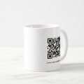 Business Logo QR Code Scan Me Modern Simple Coffee Mug | Zazzle