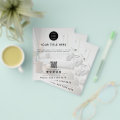 Business Logo QR Code Social Media Faded Photo Flyer | Zazzle