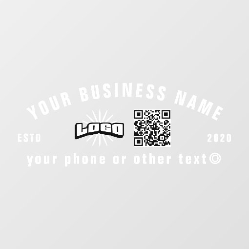 Business logo qr code Vinyl Car Truck Window Decal | Zazzle