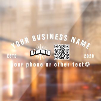 Business logo qr code Vinyl Car Truck Window Decal | Zazzle