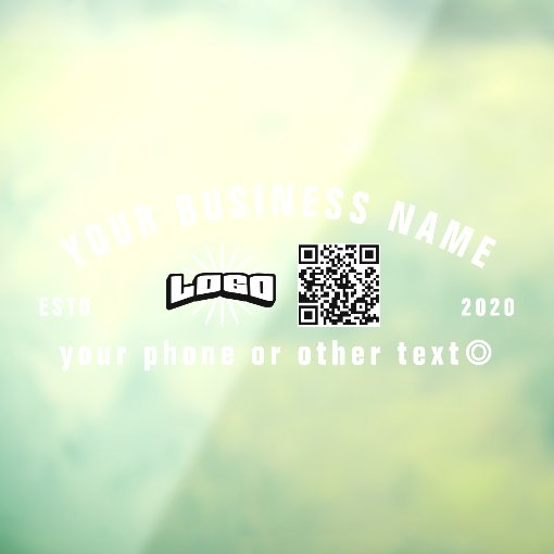 Business logo qr code Vinyl Car Truck Window Decal | Zazzle
