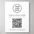 Business Logo QR Code Wall Acrylic Photo Tile | Zazzle