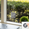 Business Logo QR Code White Window Cling | Zazzle
