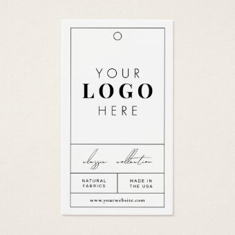 Business Logo Retail Hang Tag Clothing Price Label | Zazzle