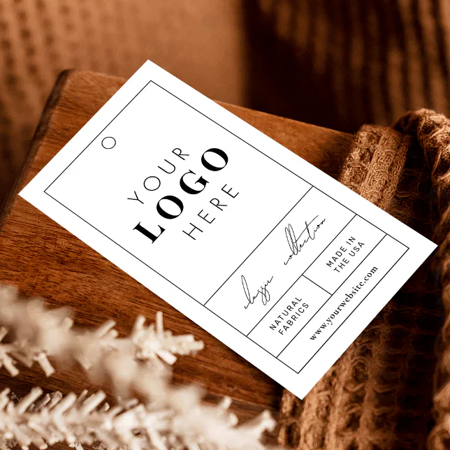 Business Logo Retail Hang Tag Clothing Price Label | Zazzle