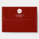 Business Logo Return Address Christmas Red Envelope | Zazzle
