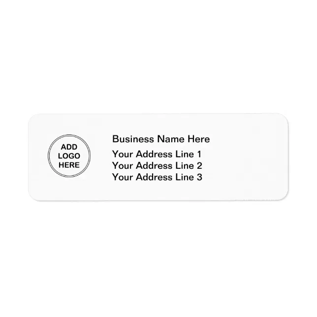 Business Logo Return Address Labels | Zazzle
