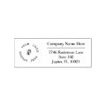 Business Logo Return Address Rubber Stamp | Zazzle