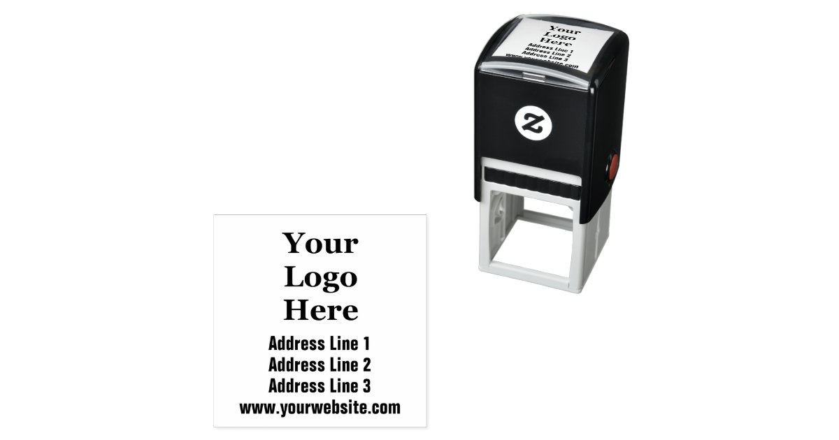 Business Logo Return Address Template Self-inking Stamp | Zazzle
