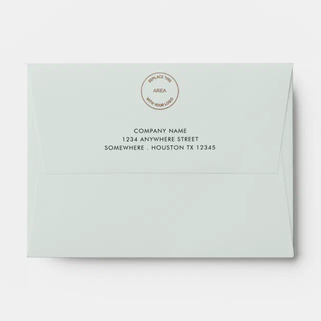Business Logo Return Name Address Powder A6 Envelope | Zazzle