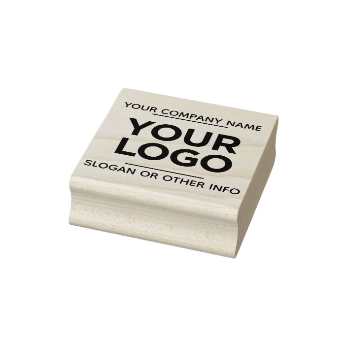 Business Logo Rubber Stamp | Zazzle.com