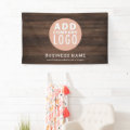 Business Logo Rustic Company Announcement Banner | Zazzle