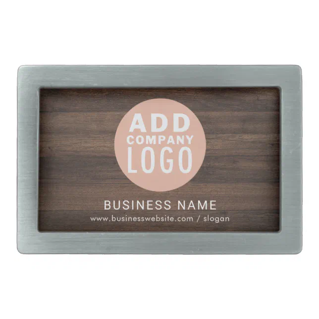 Business Logo Rustic Company Custom Promotional Belt Buckle | Zazzle