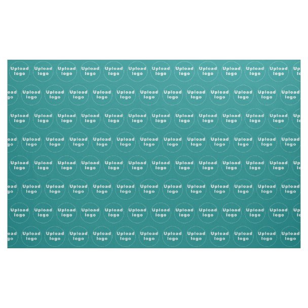 Create Company Business logo Pattern Fabric | Zazzle