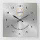 Business Logo Silver Square Wall Clock | Zazzle