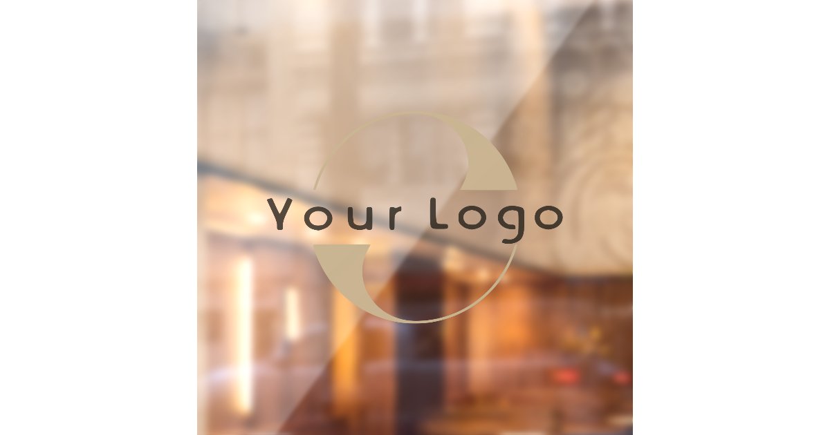 Business logo Simple Clean Minimal Brand Company Window Cling | Zazzle