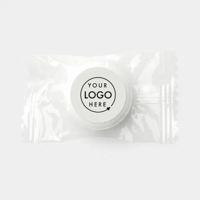 Business Logo Simple Gray Promotional Swag Life Saver® Mints | Zazzle