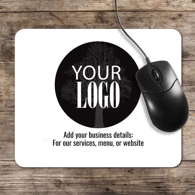 Business Logo Simple Minimalist Mouse Pad | Zazzle