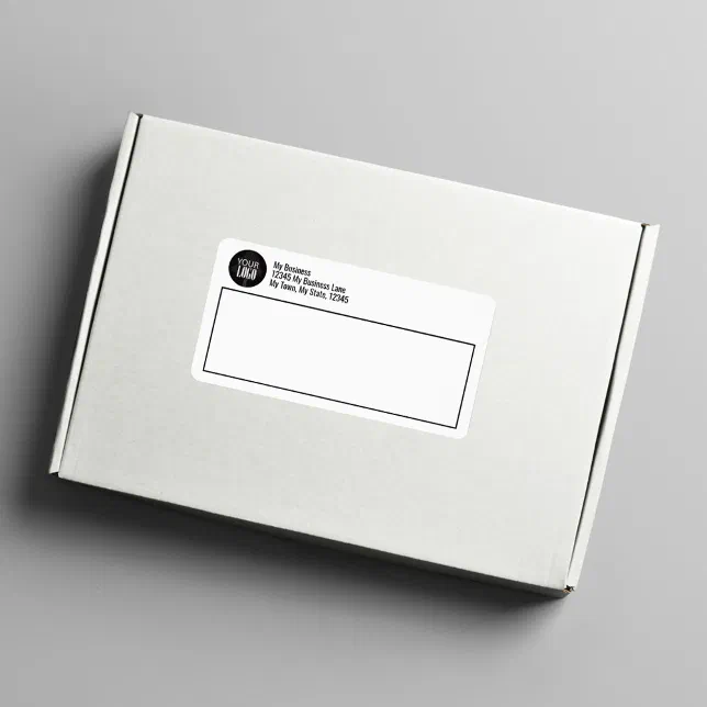 Business Logo Simple Return Address Label | Zazzle