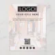 Business Logo Social Media QR Code Faded Photo Flyer | Zazzle