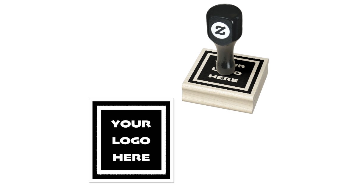 Business Logo Template Rubber Ink Stamp Colors | Zazzle