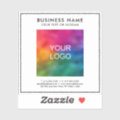 Business Logo Text Custom Template Extra Small XS Sticker | Zazzle