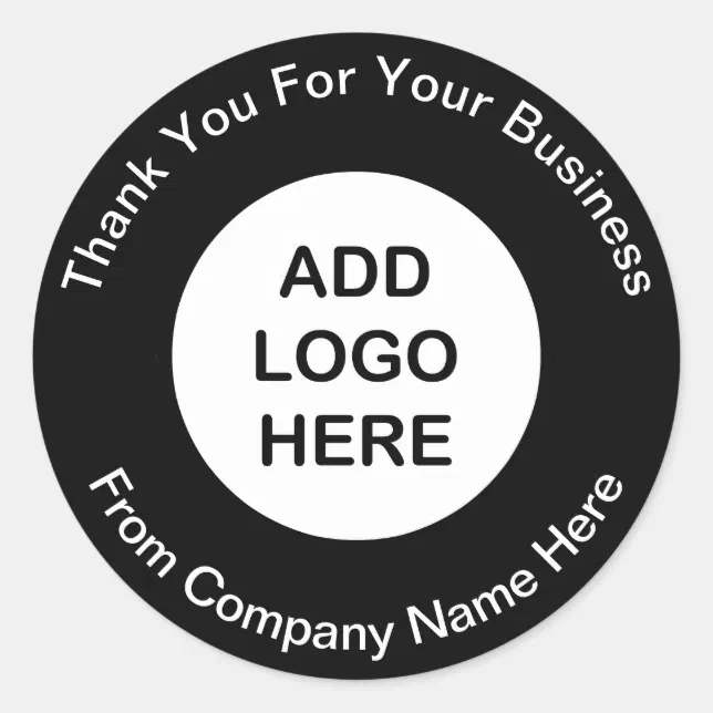 Business Logo Thank you Stickers | Zazzle